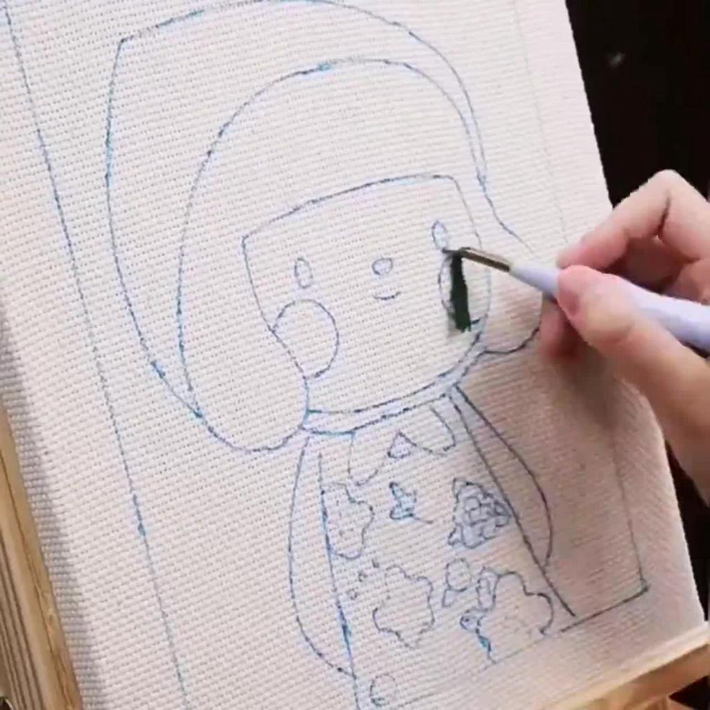 【SG Stock】[Children Gift] Cross Stitch Kit Poke Embroidery Punch Needle ...