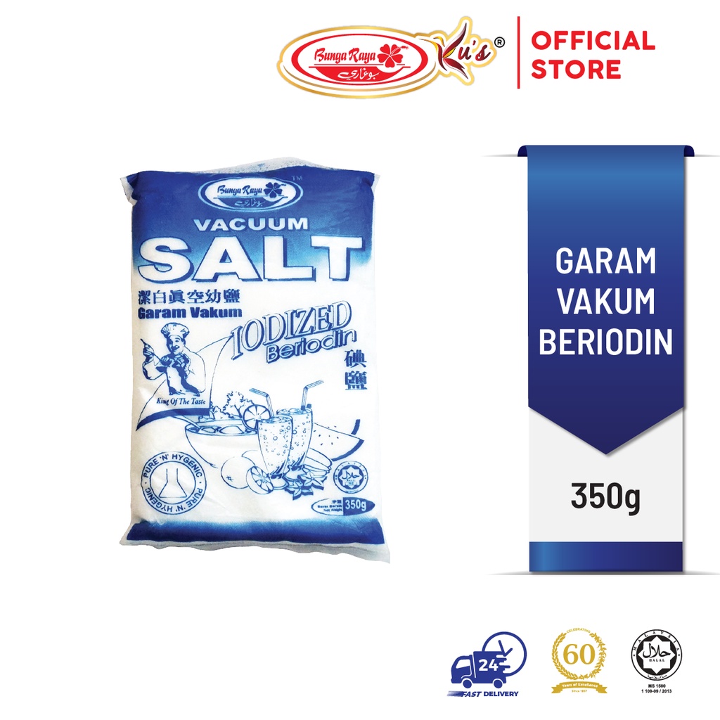 BUNGA RAYA KUSUMA Iodine Vakuum Salt 350g || BUNGA RAYA KUSUMA ...