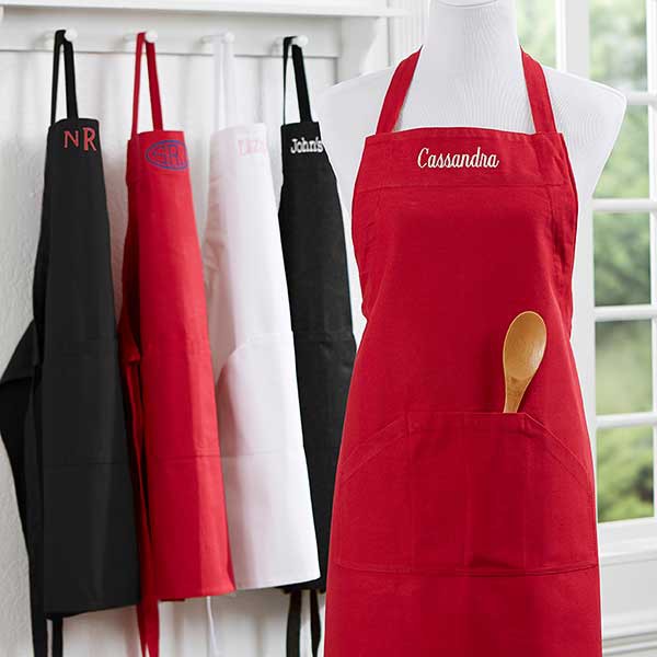 Personalized embroidery apron, customized baking aprons, embroidered ...