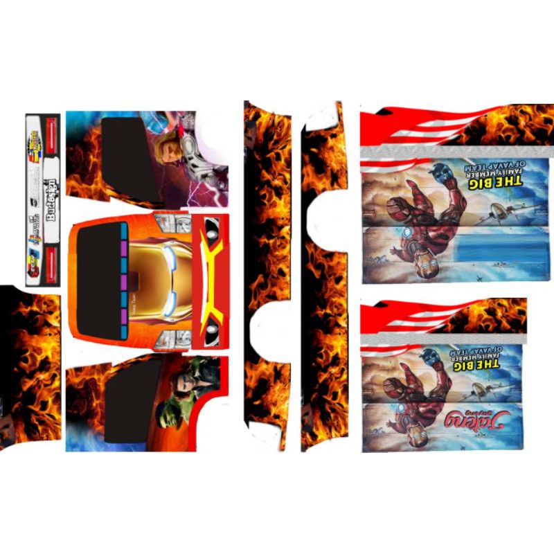 Avengers 16 Scale Papercraft Stickers | Shopee Singapore