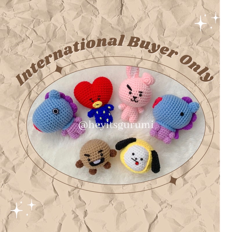 (International Shipping) Crochet Doll BT21 | Amigurumi BT21 Knitting ...