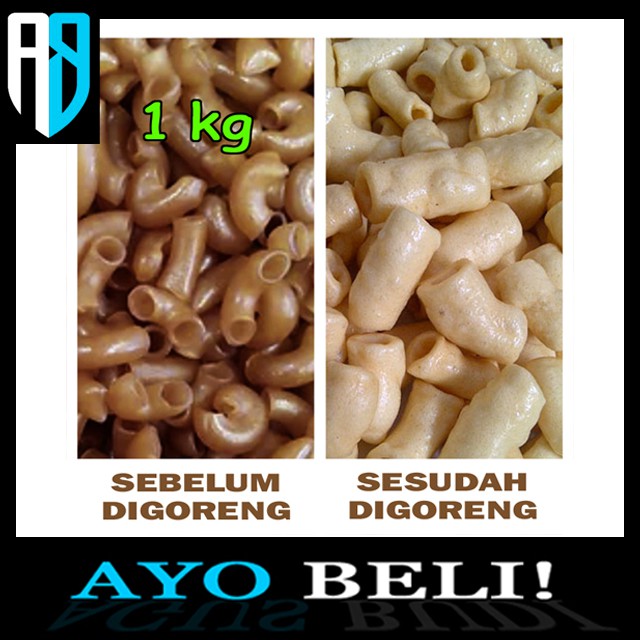 1kg Raw Macaroni Blooms (Flowers after frying) 1 kg Raw Snack Macaroni ...