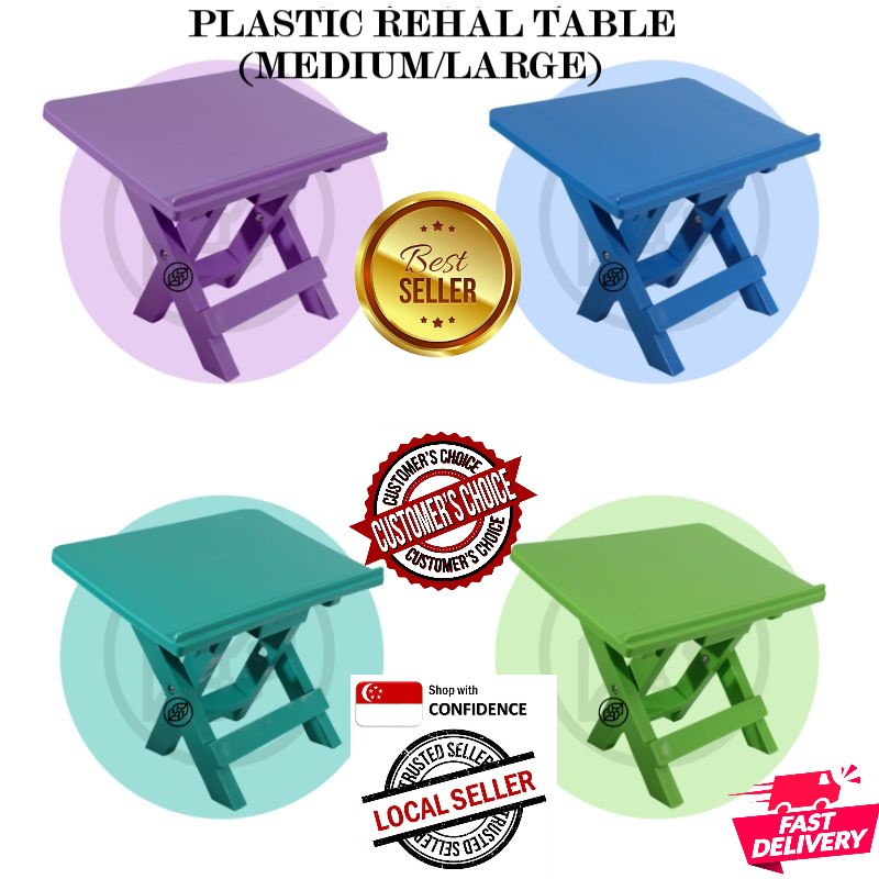 Plastic Rehal Table (Mini Table)(Medium/Large)(Meja) | Shopee Singapore