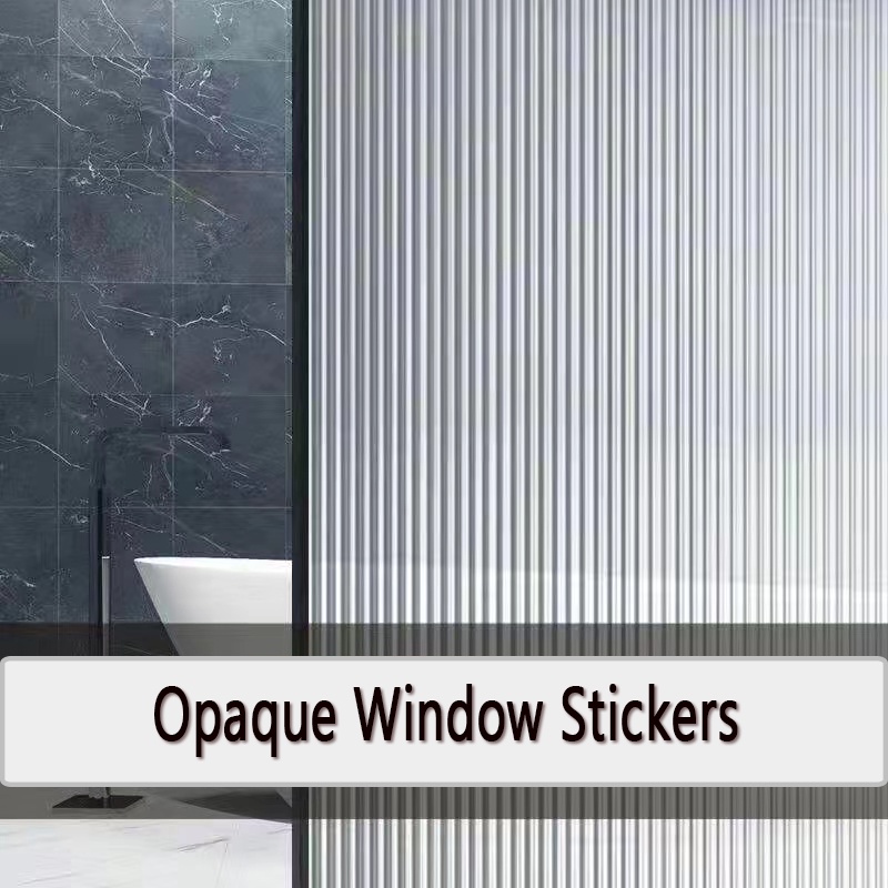 New Stripe Decorative Window Film Privacy UV Protection Self Adhesive ...