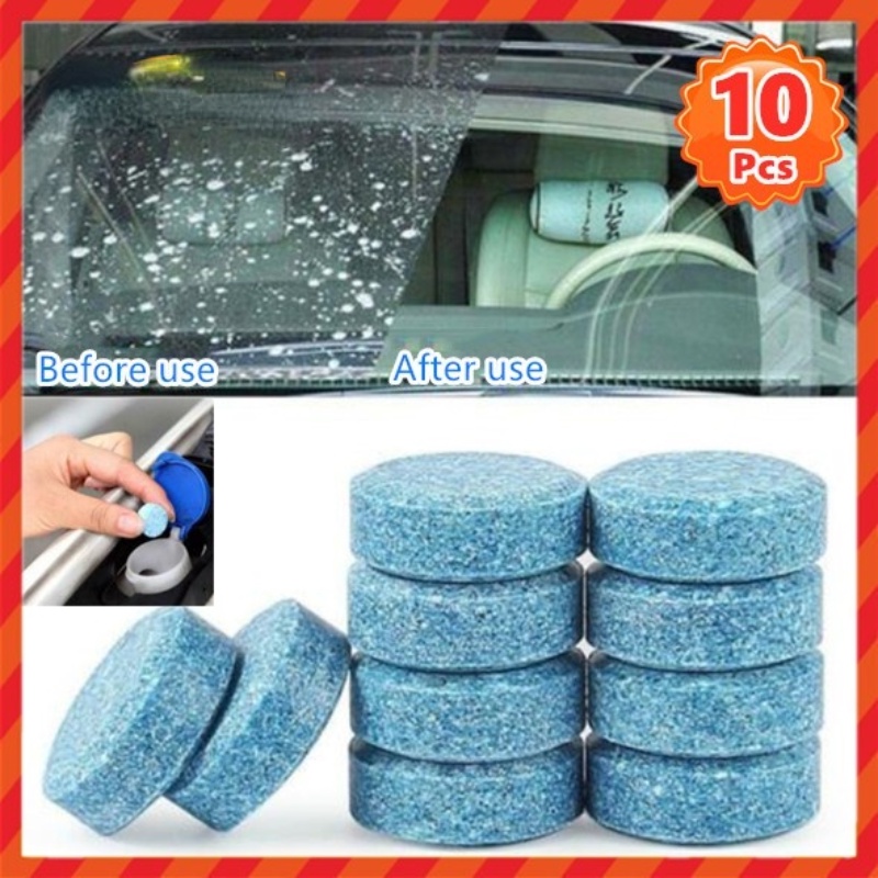 10pcs/set Glass water car wiper water effervescent tablet concentrated ...