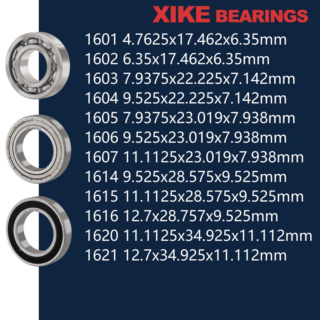 XiKe 1601 1602 1603 1604 1605 1606 1607 1614 1615 1616 1620 1621 2RS/ZZ ...