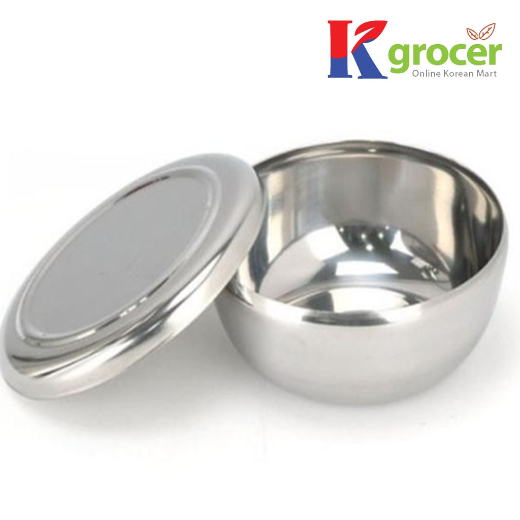 Kgrocer Korean Stainless Steel Rice Bowl with lid ( Made in Korea ...