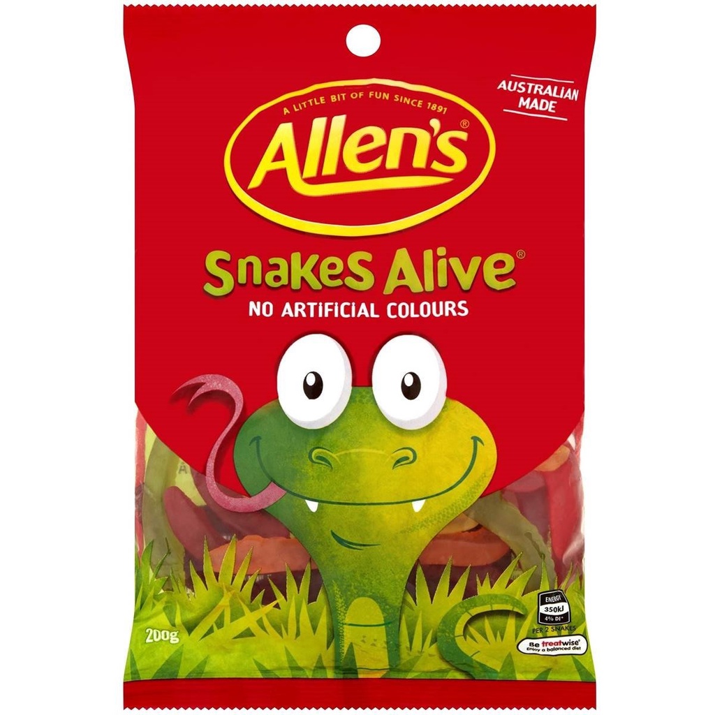 ALLEN'S Snakes Alive Candy Gummies 200g | Shopee Singapore
