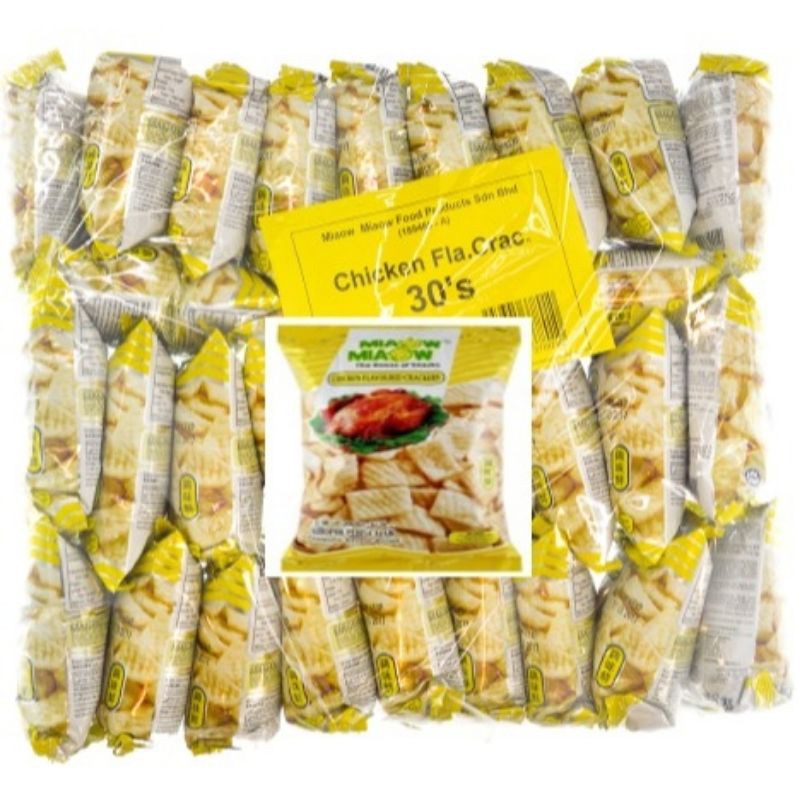 [30s x 14g] Miaow Miaow Chicken Flavoured Crackers / Chicken Chips ...