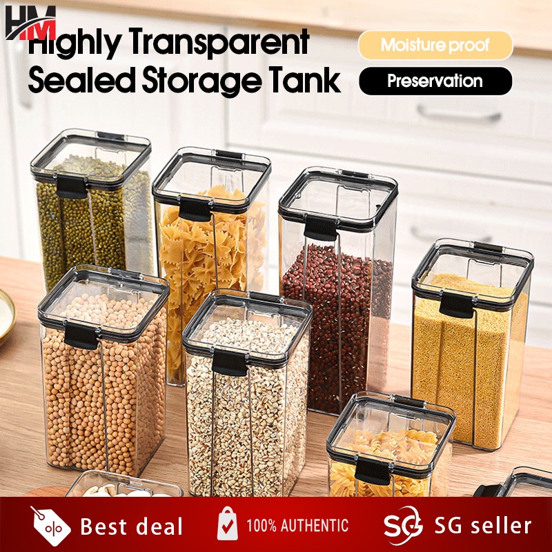 【Sg Stock】Airtight Dry food storage container Kitchen Storage Spice Jar ...