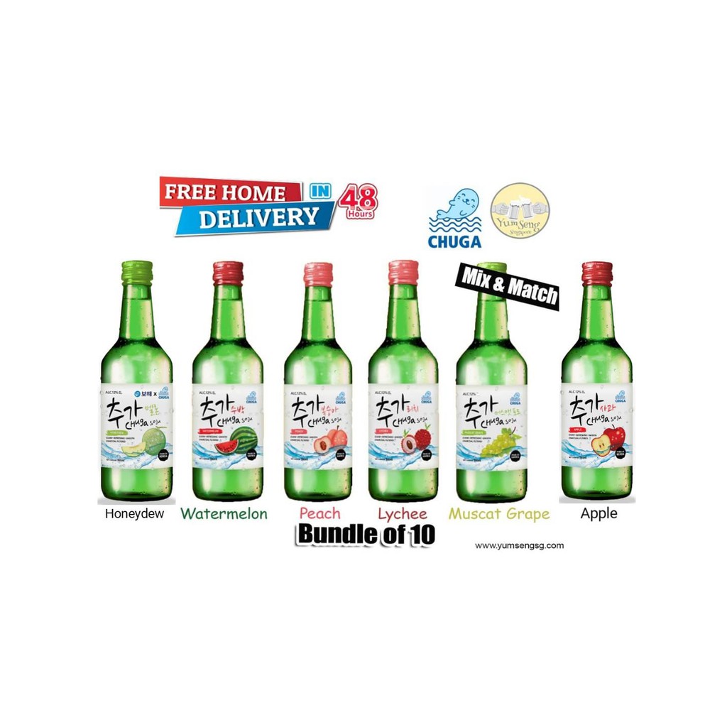 Chuga Soju Mix and Match [BUNDLE OF 10] | Shopee Singapore