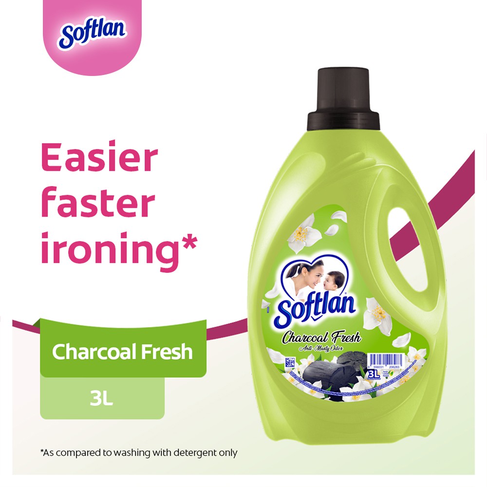 Softlan Anti Wrinkles Charcoal Cupboard Fresh (Green) Fabric Softener ...