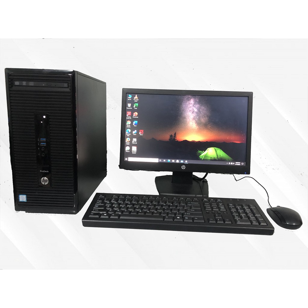 FULL SET PC HP ProDesk 400 G3 INTEL CORE i5 WITH MONITOR & KEYBOARD ...