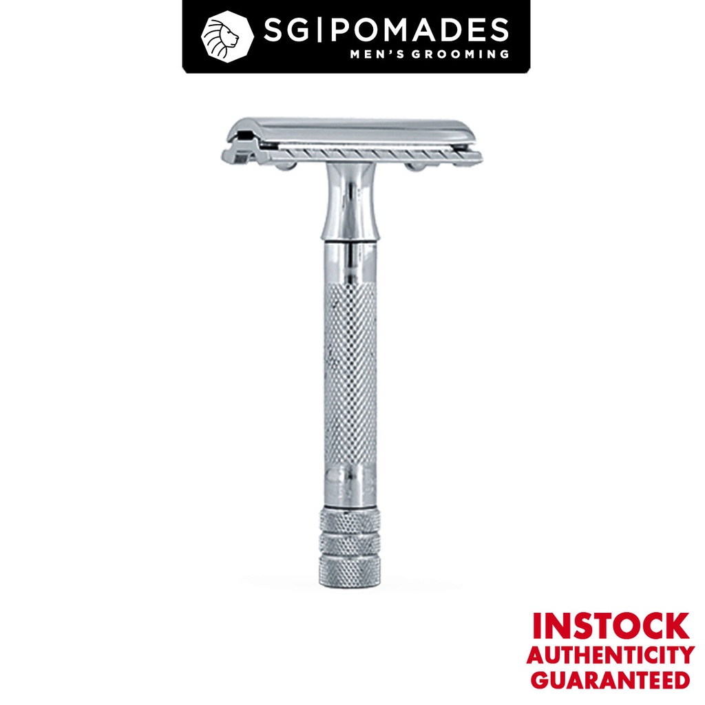 Merkur 33C Classic Traditional Length Safety Razor with Knurled Grip | Shopee Singapore