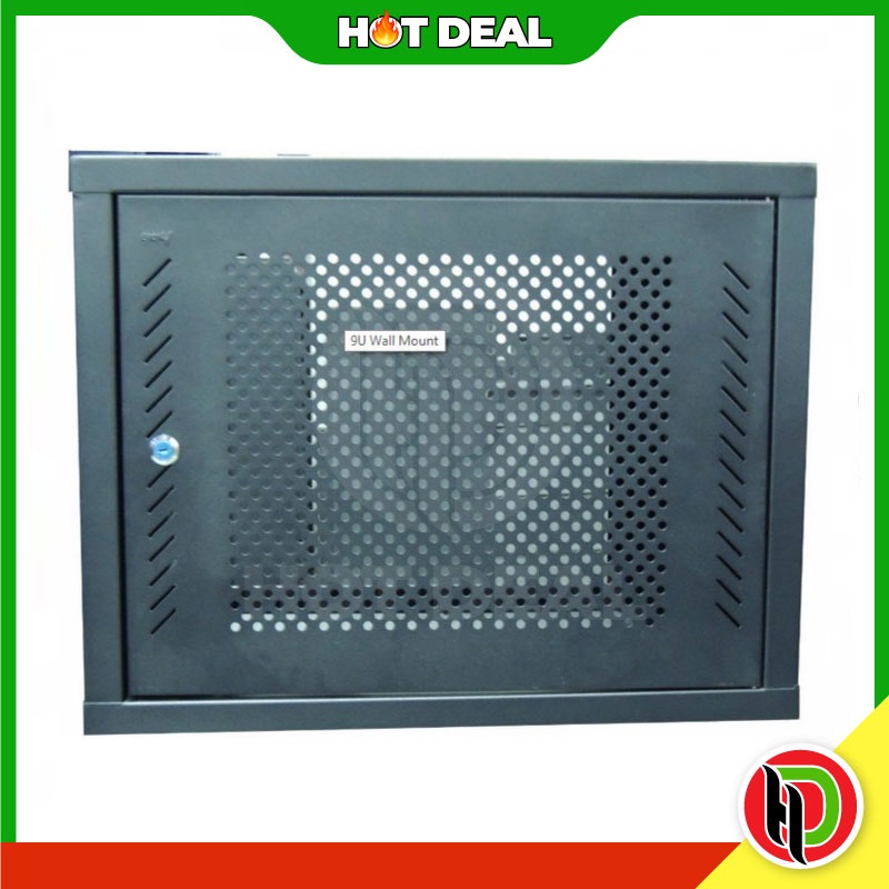 GrowV 9U 467x600x500mm Perforated Heavy Duty 9U Wall Mount Server Rack ...