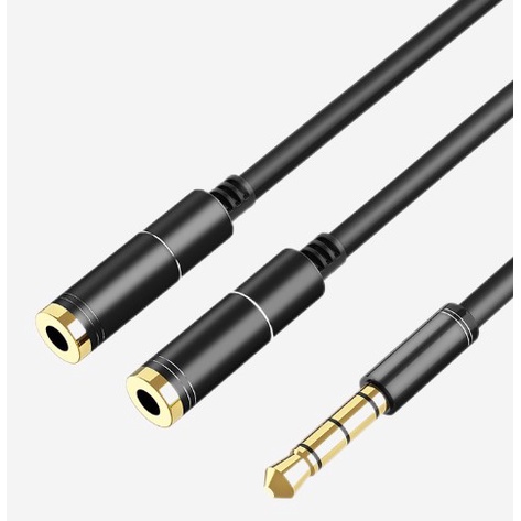 TRRS 4 Pole Audio Splitter 3.5mm Cable Dual Headphones Sharing Music ...