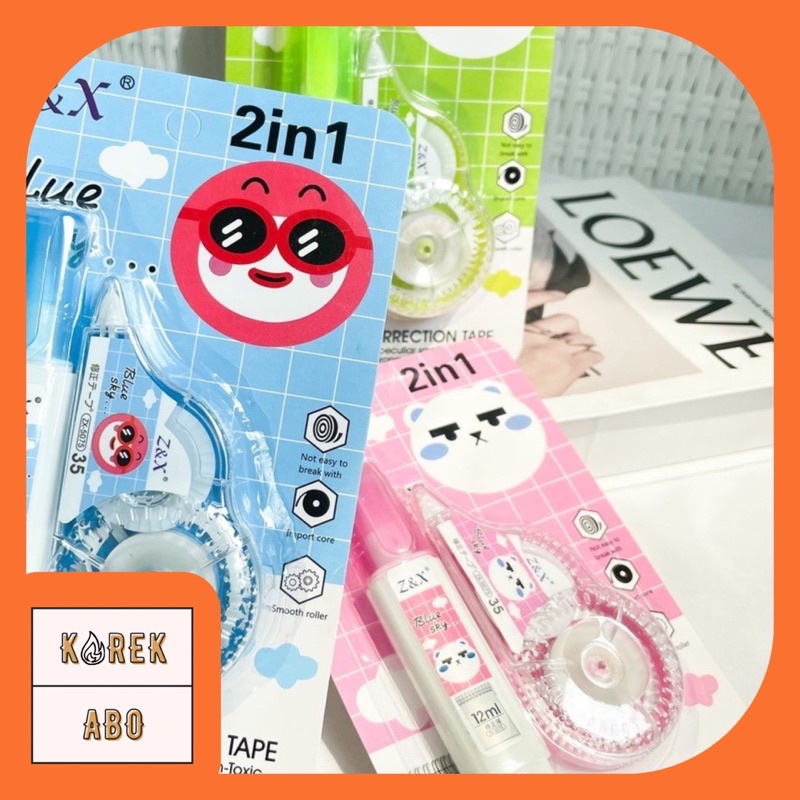 Typex Liquid Paper Set Pastel Color Correction Tape 2 In 1 Tip Ex Niall ...