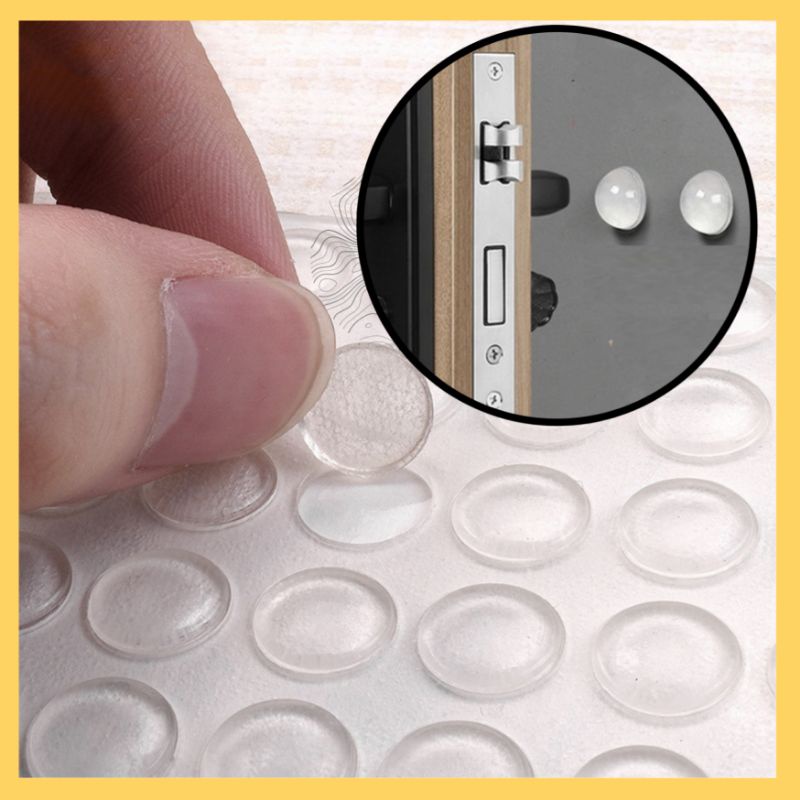 50 / 100 Pcs Silicone Rubber Dots 3M Adhesive Pad Anti slip Bump Feet ...