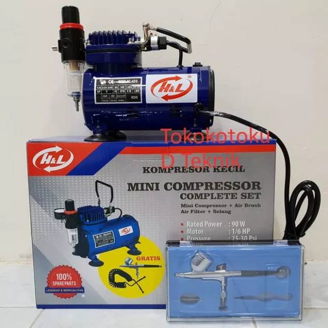 Mini Compressor Complete Set With Air Brush H&L | Shopee Singapore