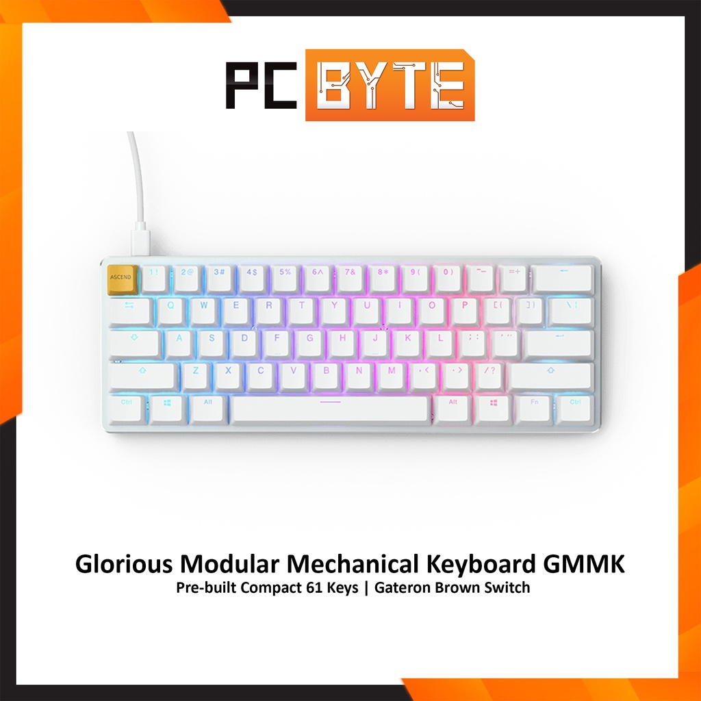 Glorious Modular Mechanical Keyboard - GMMK (Pre-Built Compact 61 Keys ...
