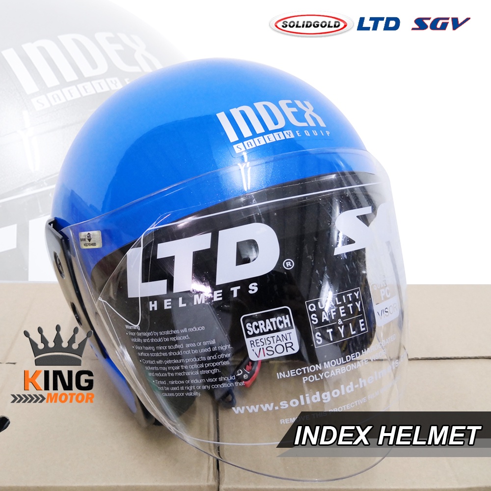 INDEX HELMET VISOREX BLUE COLOR - SIRIM APPROVED | Shopee Singapore