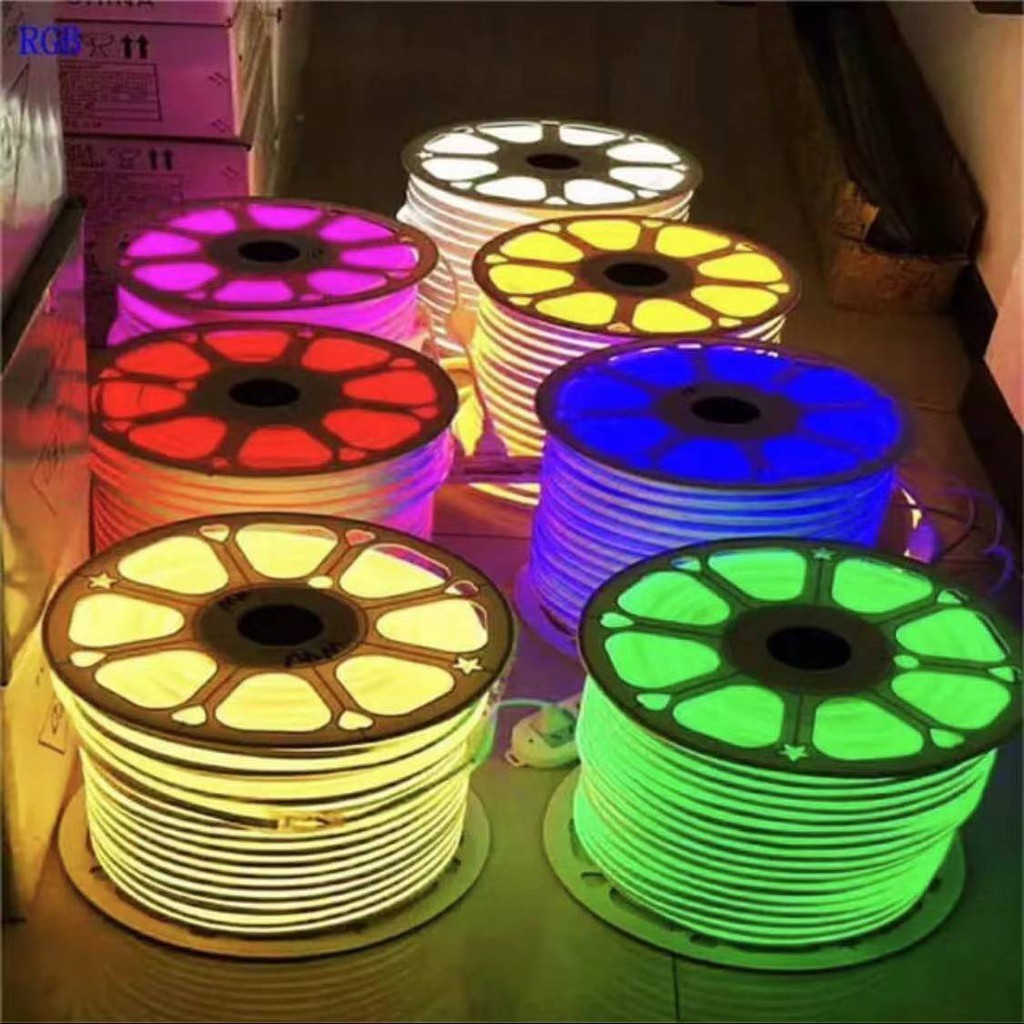 Led NEON FLEX LIGHT 220V 100M FLEXIBLE HOSE STRIP OUTDOOR OR INDOOR ...