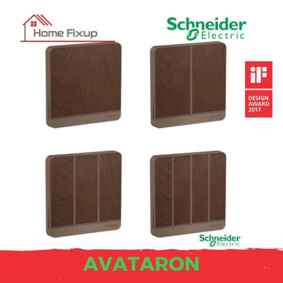 Schneider AvatarOn Switch and Sockets (Dark Wood) | Shopee Singapore