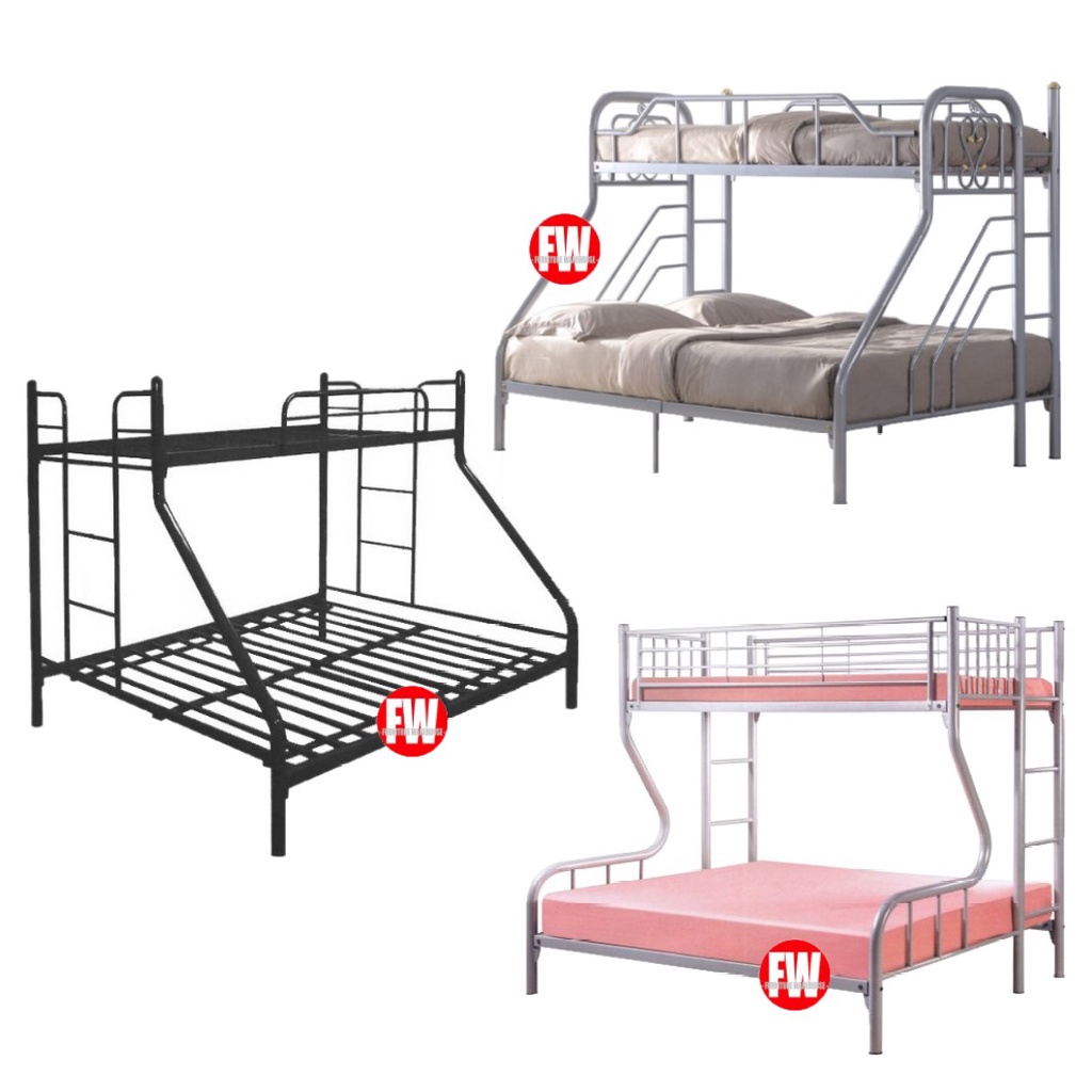 Metal bunk bed frame (comes in 3 design & colours) Bedframe Assembly ...