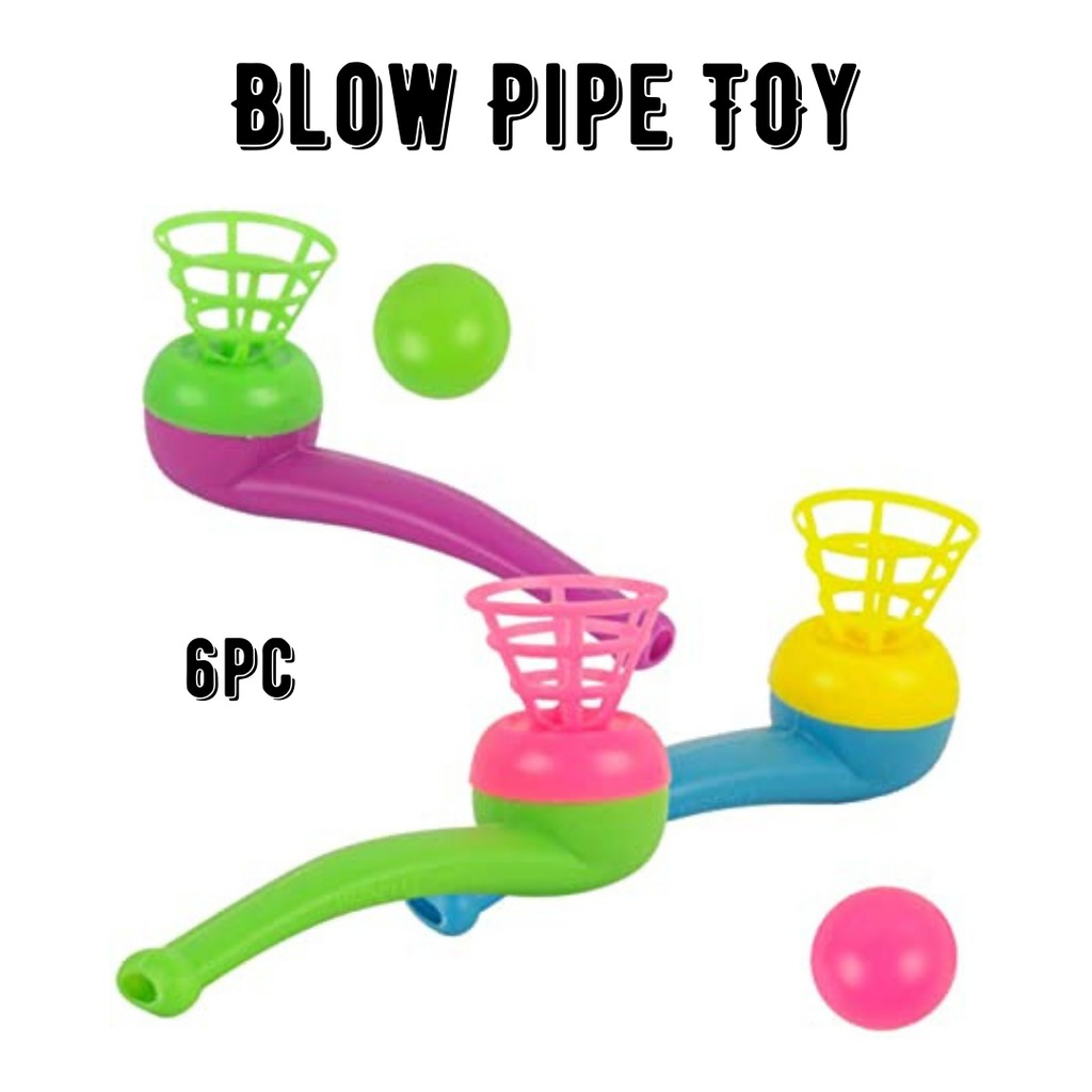 [SG Stock] 6pc Traditional Old School Retro Game Blow Pipe Ball Toy ...