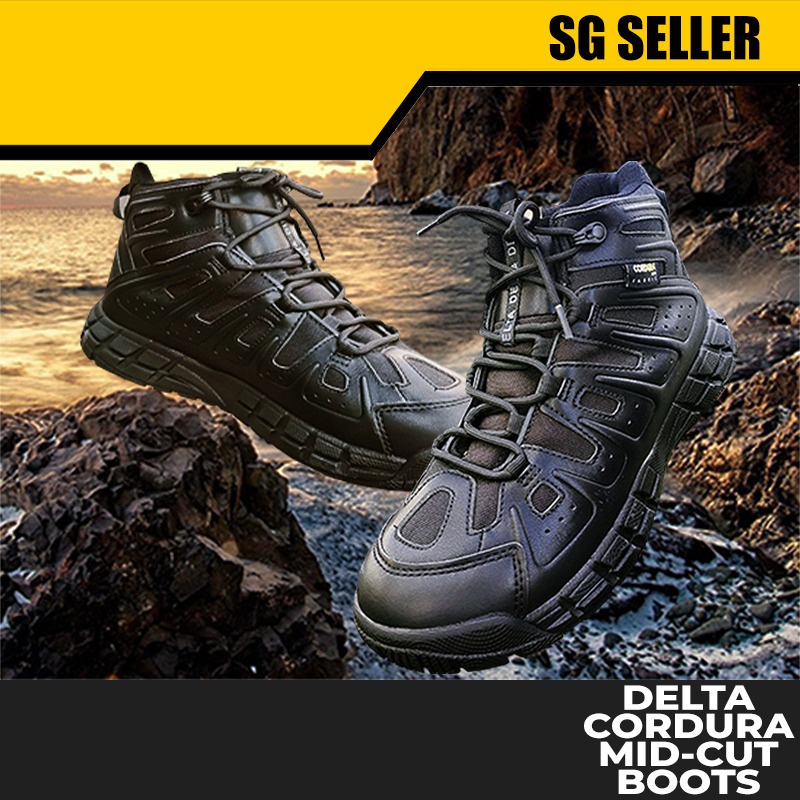 Sg Seller New Delta Cordura Waterproof Lightweight Mid Cut Boots Size 37 To 46 Shopee Singapore