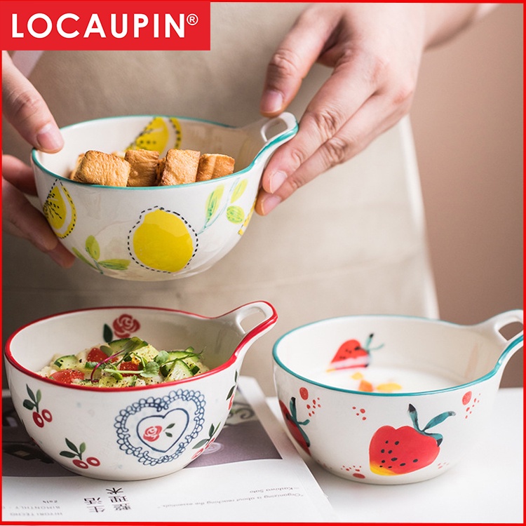 Locaupin Simple Nordic Style Ceramic Cereal Baked Rice Pasta Noodle ...