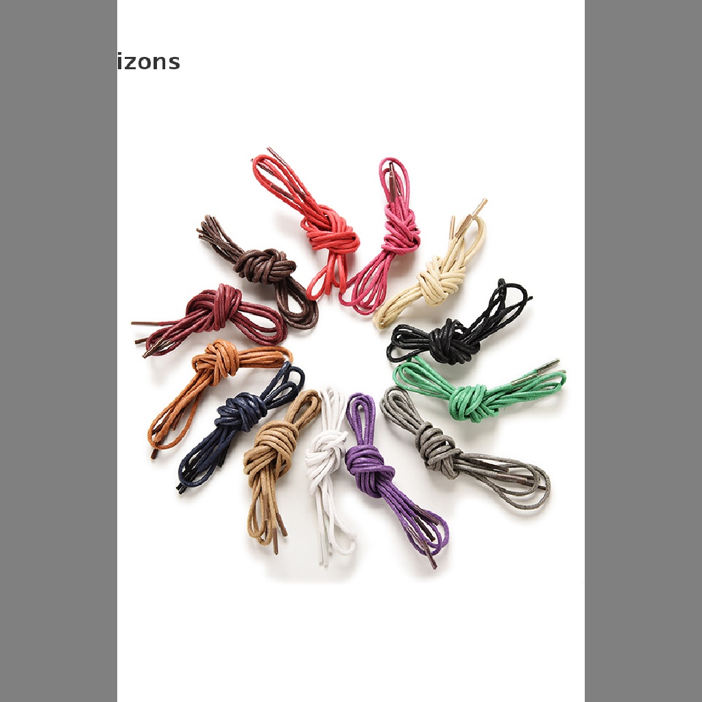 [horizons] Multi Color Cotton Waxed Round Cord String Dress Shoe Laces ...