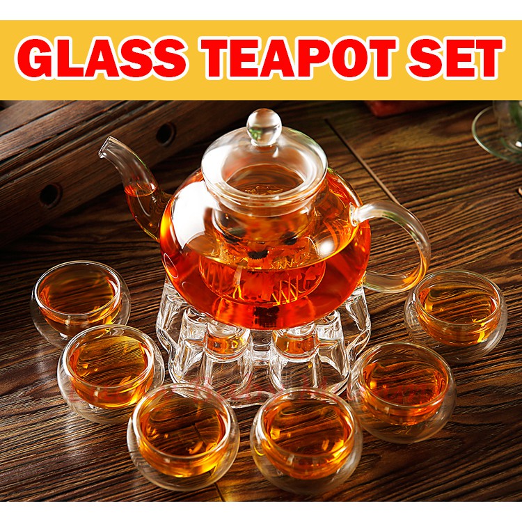 Borosilicate Glass Tea Pot Set/Teapot | Shopee Singapore