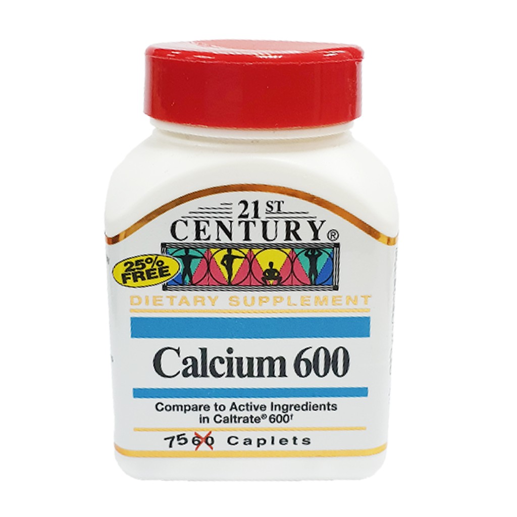 21st Century Calcium 600mg 75 Caplet | Shopee Singapore