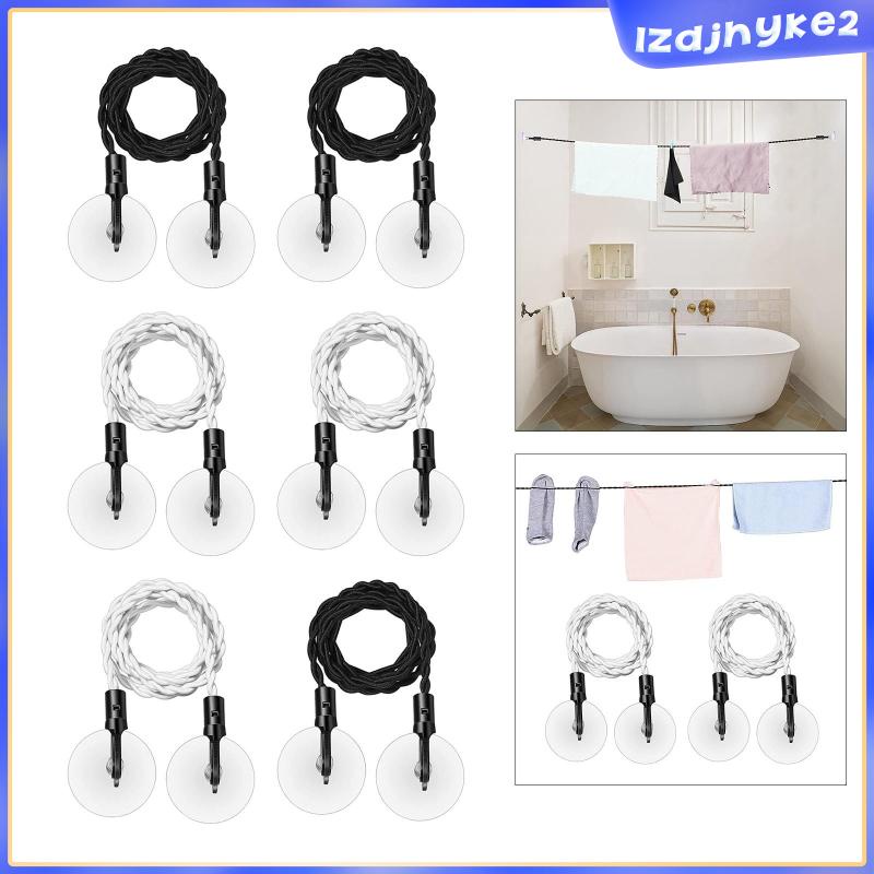 [ 2Pcs Portable Travel Clothesline Elastic Drying Cord Retractable ...