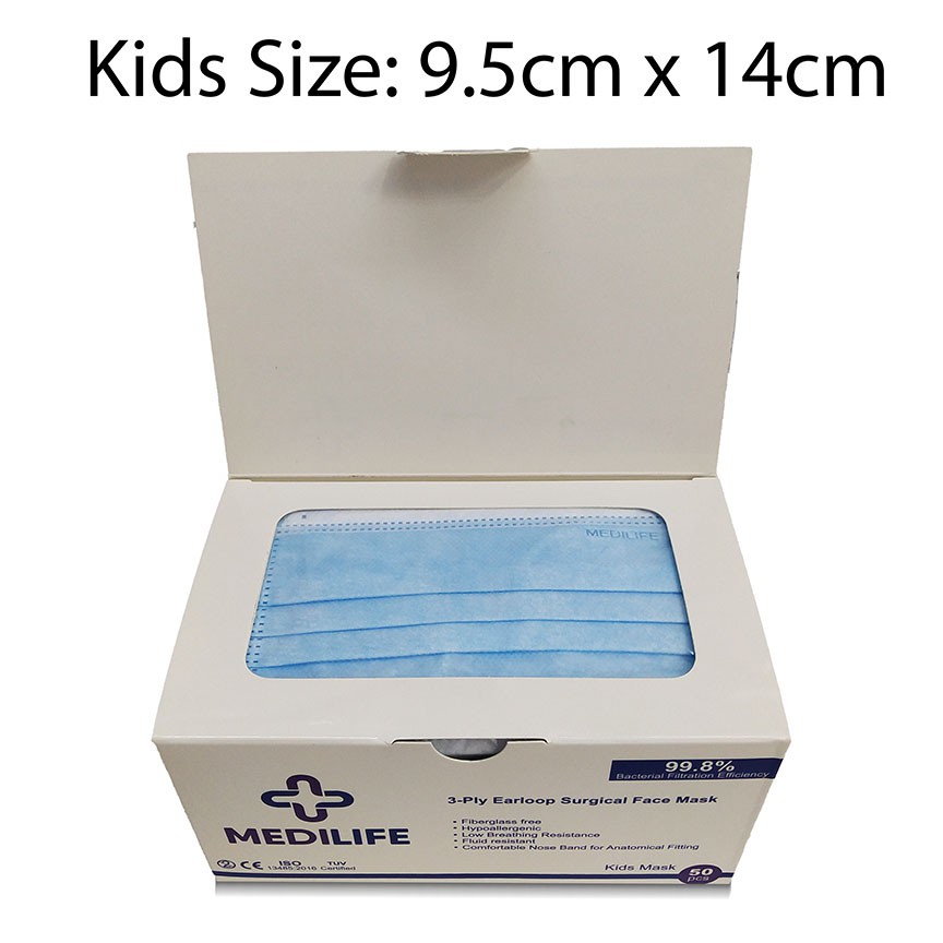 Medilife Surgical Disposable Face Mask 50pcs (Blue/Pink/White/purple ...