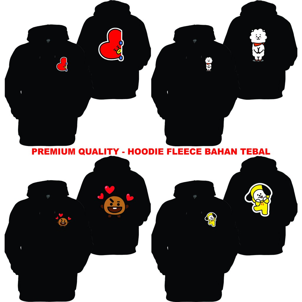 Bts theme Unisex Premium Hoodie - BT21 Characters (Chimmy, Tata, Koya ...