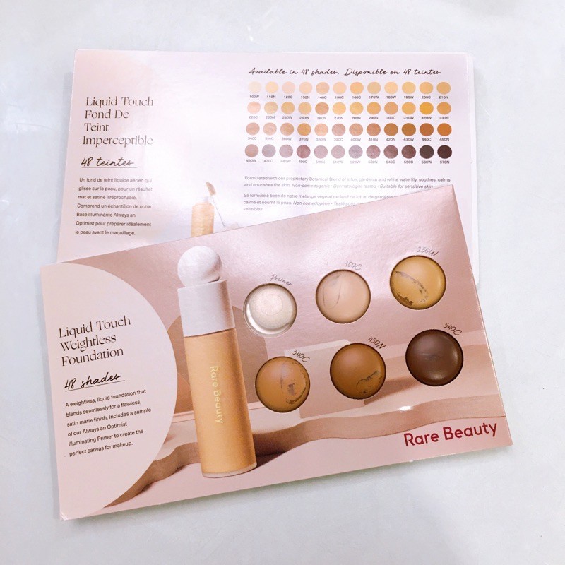 Sample Sample Rare Beauty Liquid Touch Foundation 6 color boxes ...