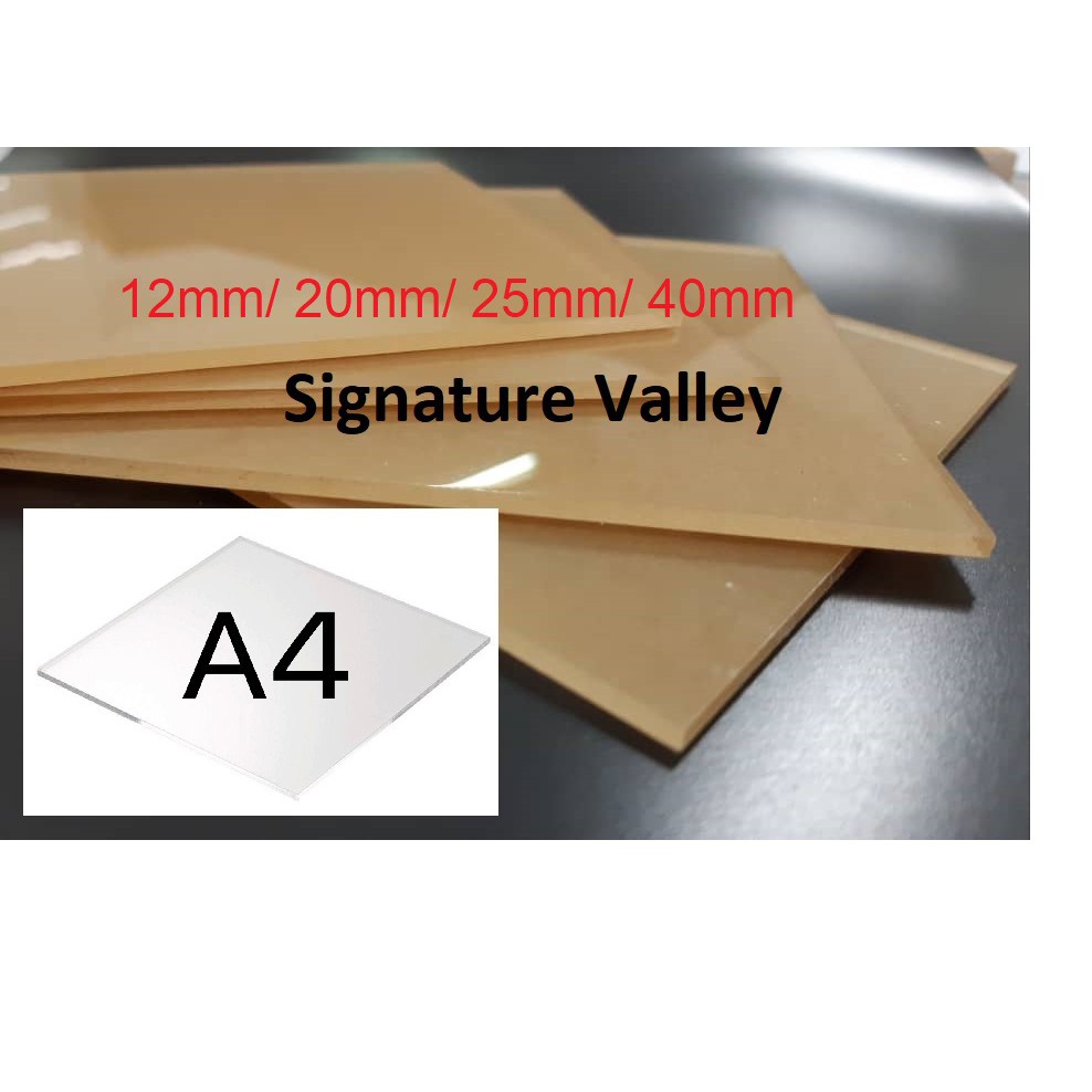 Clear Acrylic sheet A4 size - 12mm to 25mm(1pc) | Shopee Singapore
