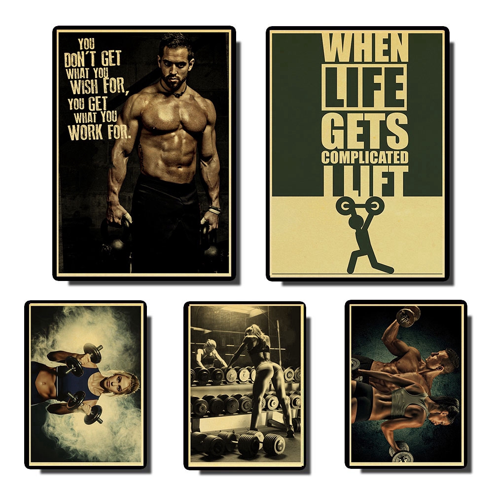 Muscle Bodybuilding Fitness Motivational Quotes Art Poster Wall Picture ...
