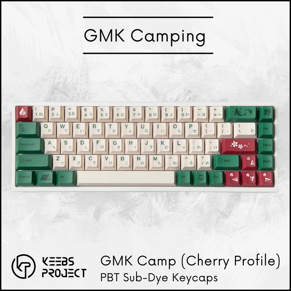 Camping PBT keycaps | 129 keys | Dye-Sub | Keycaps for Mechanical ...
