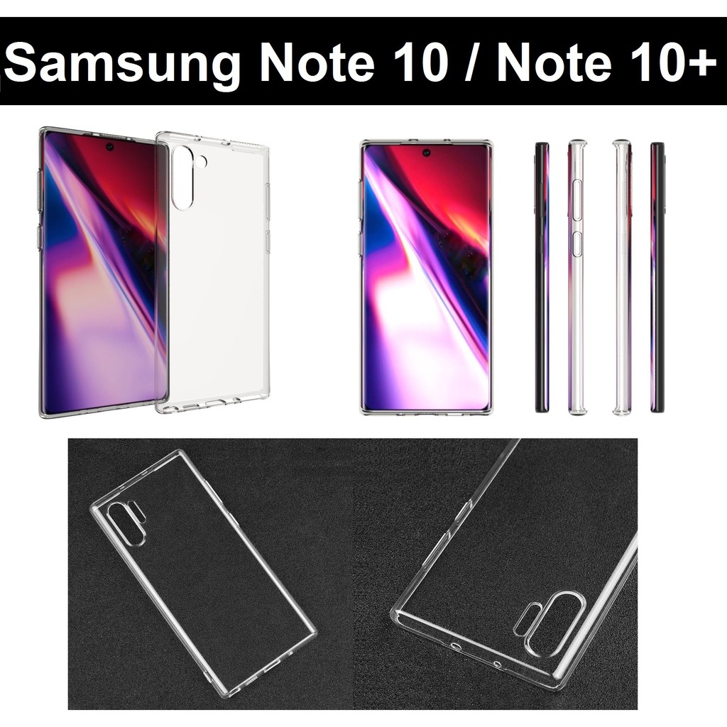 Samsung Galaxy Note 10 / Note 10+ / Note 10 Plus Transparent Crystal ...