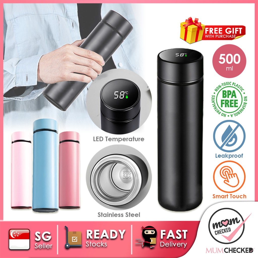 SMART LED Temperature Display Thermal Flask 500ML | Vacuum Thermos ...