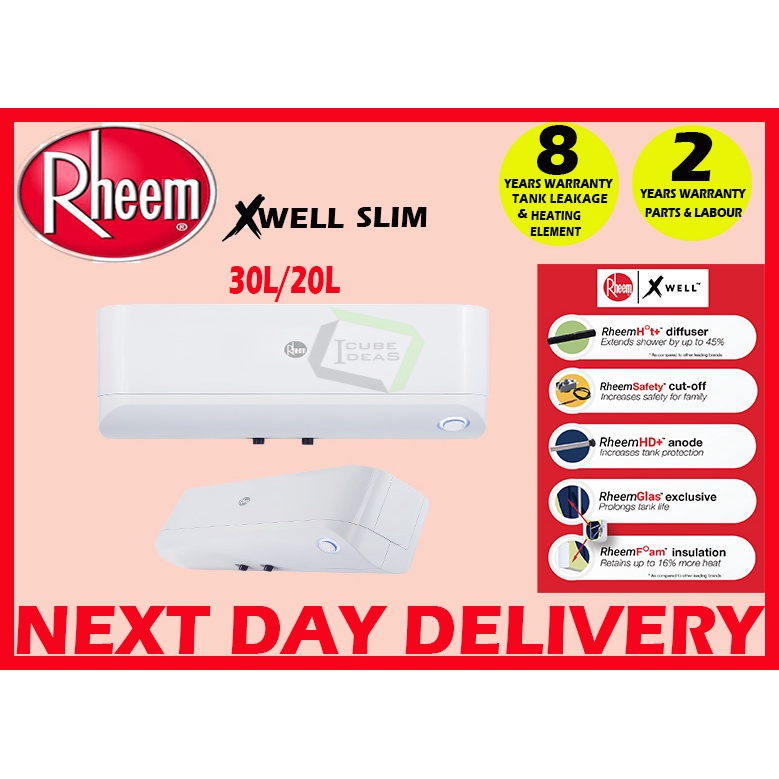 Rheem Xwell Slim (XS-20 / XS-30) Classic Plus Storage Heater 20L / 30L ...