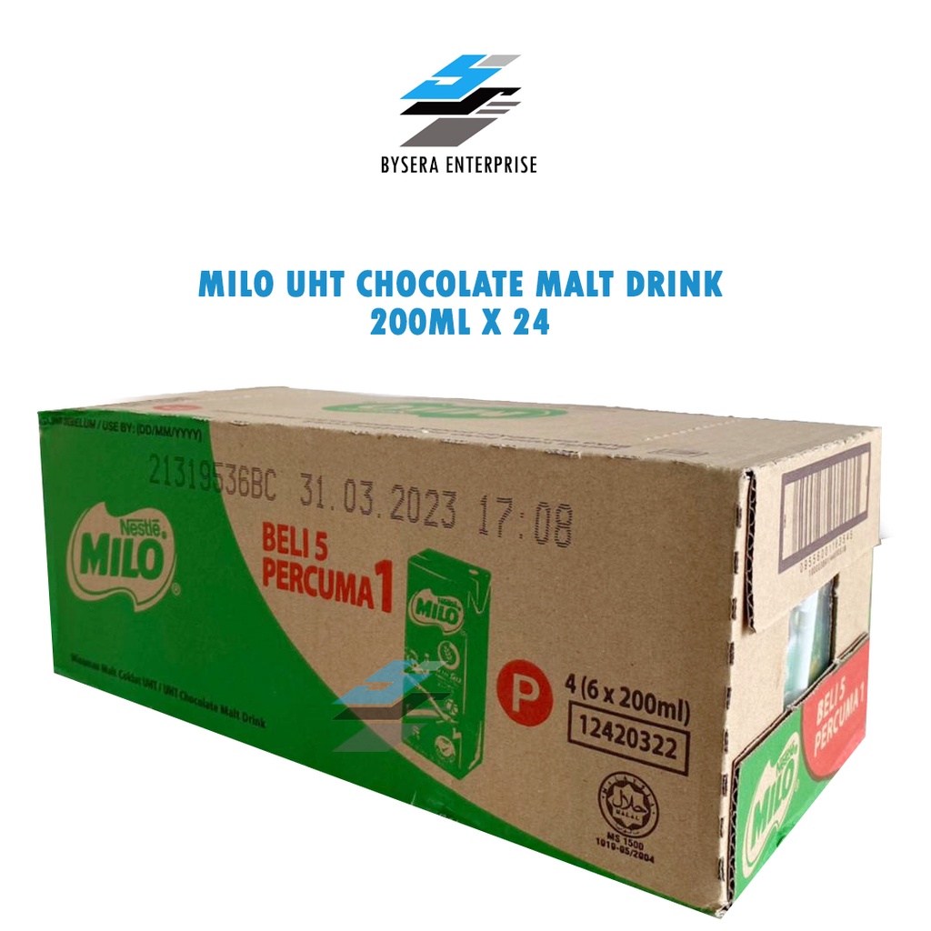 NESTLE MILO UHT Chocolate Malt Drink Milo kotak 200ml X 24(1 carton ...