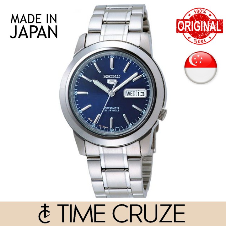 [Time Cruze] Seiko 5 SNKE51J1 Japan Made Automatic Stainless Steel Blue ...
