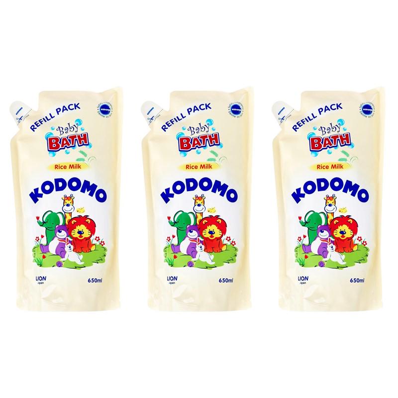 [Bundle of 3] Kodomo Baby Bath Wash, Rice Milk, 650ml | Shopee Singapore