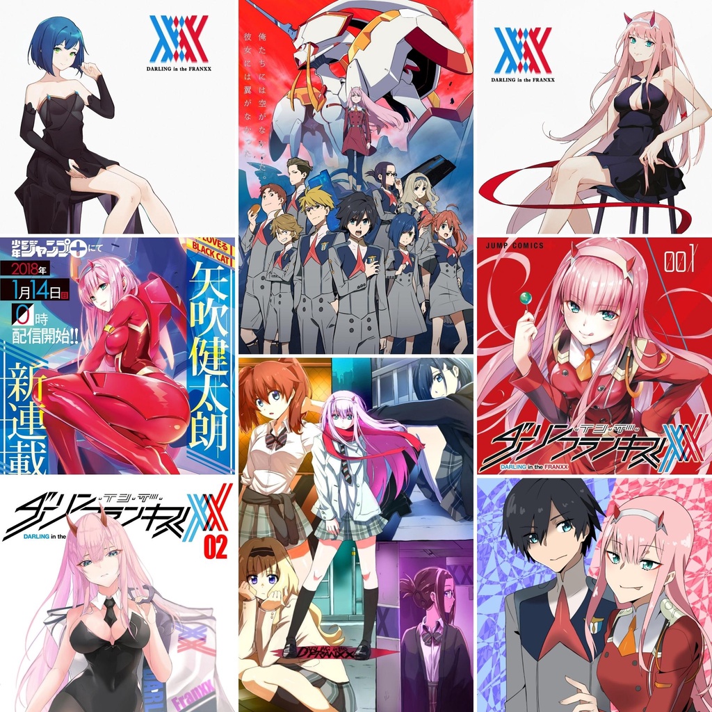 Darling In The Franxx Anime Characters Poster A4 Size | Shopee Singapore