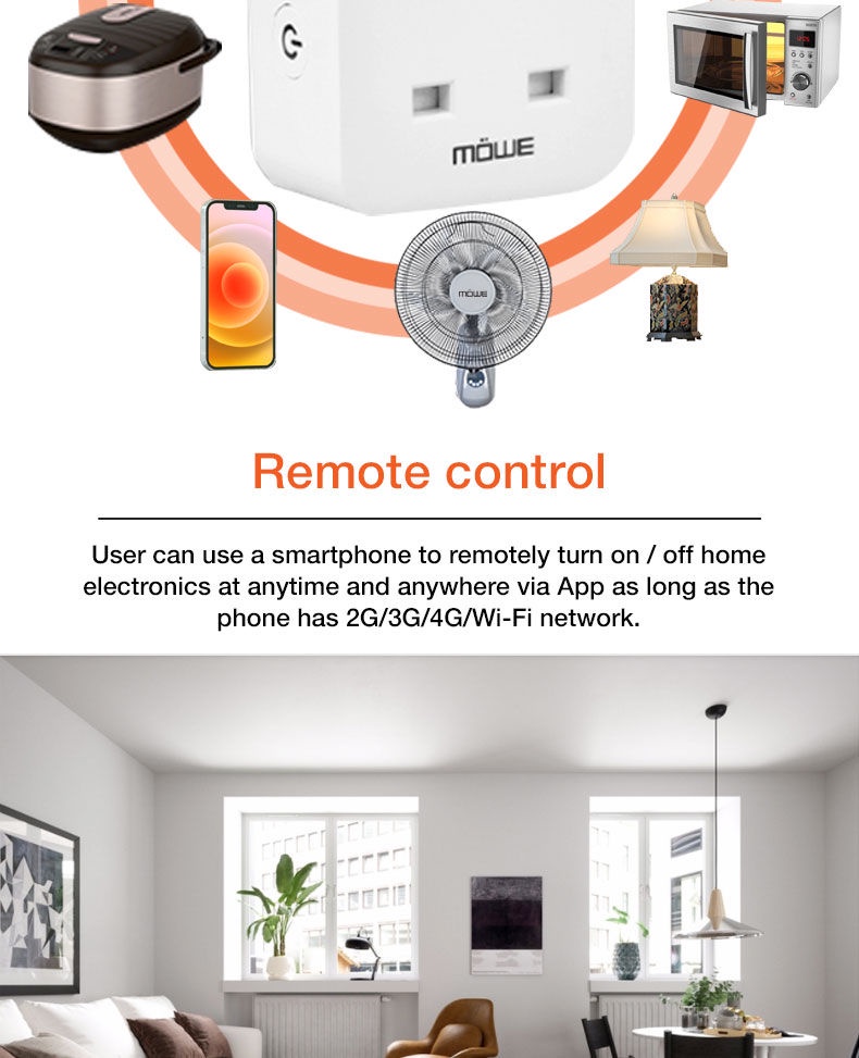 Aerogaz/Mowe MW840S Wifi Smart Socket Control with Google Home Timing ...