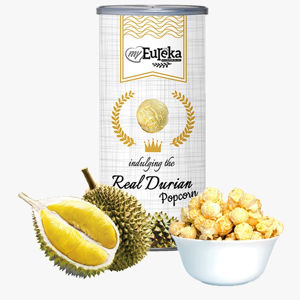 myEureka Gourmet Popcorn - Real Durian Canister 70g (Halal) | Shopee ...